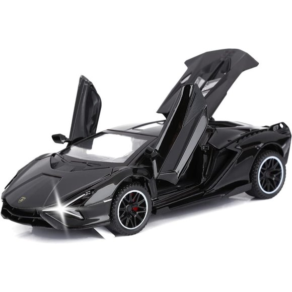 Toys | Kids Black Lambo Sian Fkp3 Metal Model Car With Light And Sound ...